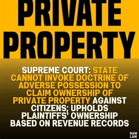 Supreme Court State Cannot Invoke Doctrine Of Adverse Possession To