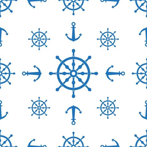 Premium Vector Seamless Marine Pattern Vector Illustration