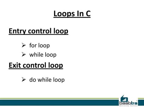 Loops In C Ppt