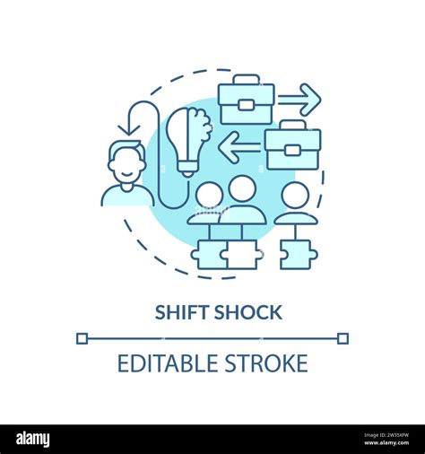 Thin Line Simple Blue Shift Shock Icon Concept Stock Vector Image Art