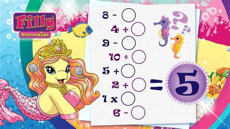 Filly Meerjungfrauen Suzy Math Game Sheet Dracco Toys My Filly World