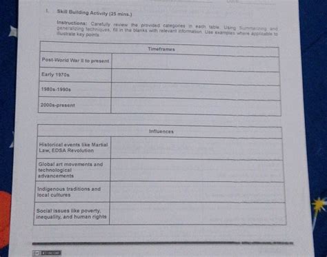 T Skill Building Activity 25 Mins StudyX