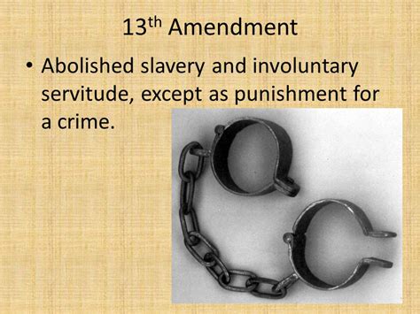 13th Amendment Examples