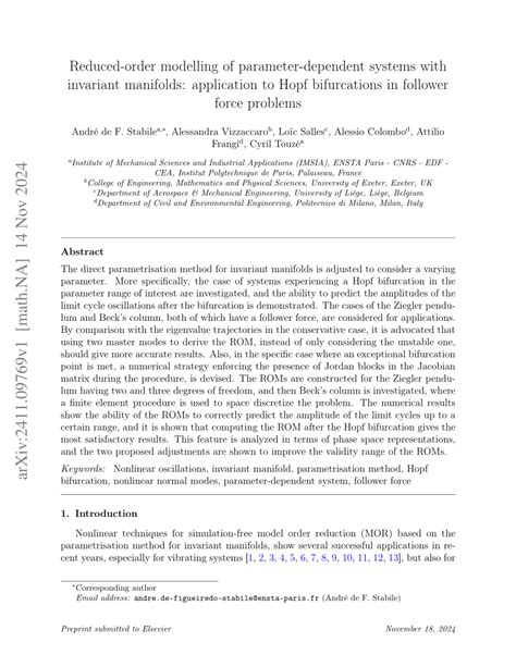 Pdf Reduced Order Modelling Of Parameter Dependent Systems With