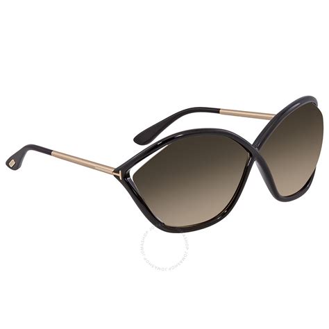 Tom Ford Bella Gradient Smoke Oval Ladies Sunglasses Ft0529 01b Ft0529
