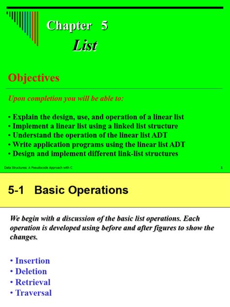 chapter 5 list pdf data structure algorithms and data structures