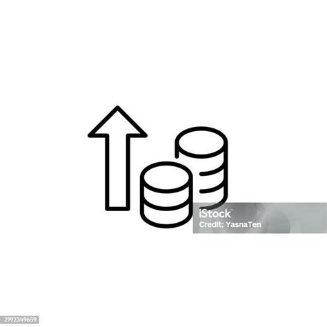 동전 더미와 위쪽 화살표 재정적 성장과 성공 픽셀 완벽한 벡터 아이콘 개발에 대한 스톡 벡터 아트 및 기타 이미지 개발 경제 계획 Istock