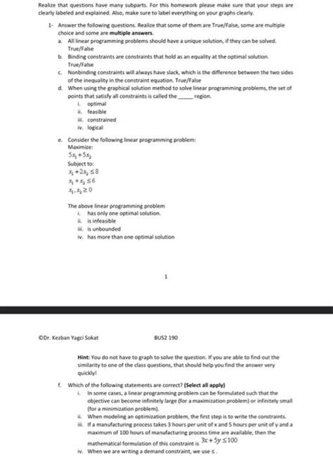 Solved Realize That Questions Have Many Subparts For This Chegg