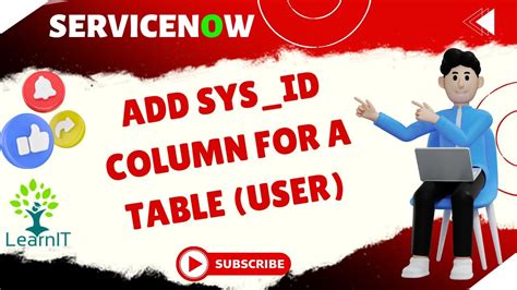 Add Sys Id Column For User Table Or Any Table Sys Id Column In List View Servicenow Youtube
