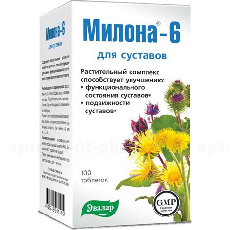 Милона-6 для суставов тб N 100 купить, описание и инструкция по ...