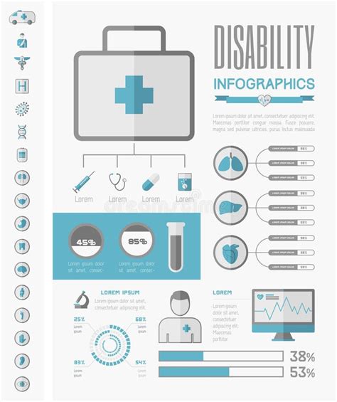 Medisch Infographic Malplaatje Vector Illustratie Illustration Of