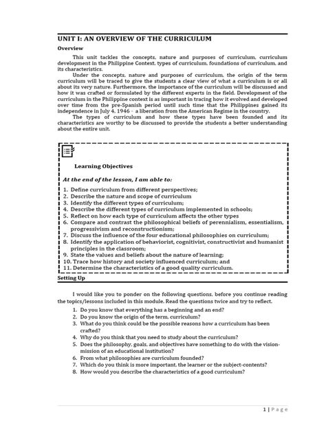 Profed 5 Module 1 090607 Pdf Curriculum