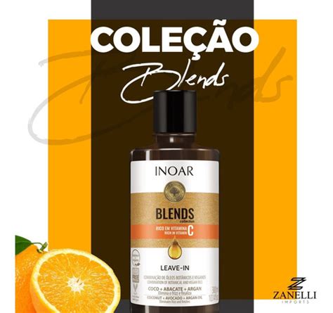Inoar Blends Kit Sh l Cond l Masc kg Leave in ml Frete grátis