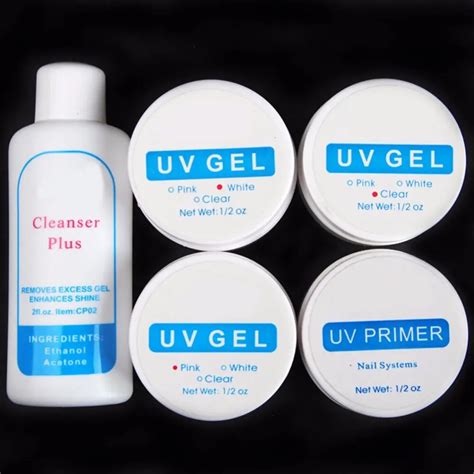 Акриловый набор порошка для ногтей прозрачный белый розовый цвет 4uv гели 3d дизайн ногтей