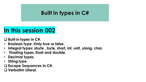 Built In Types In C Sharp Arabic 02