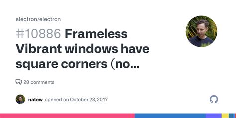 Frameless Vibrant Windows Have Square Corners No Border Radius
