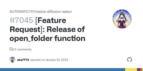 Feature Request Release Of Openfolder Function · Issue 7045