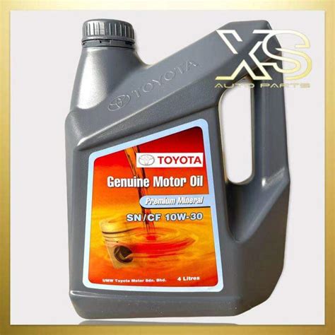 Toyota Engine Oil 10W30 4L Premium Mineral | Lazada