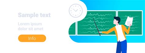 남자 강의 대학 교사 지주 포인터와 종이 응답 시트 강사 가리키는 뭔가 칠판 교육 개념 초상화 평면 수평 복사 공간 가리키기에 대한 스톡 벡터 아트 및 기타 이미지 Istock