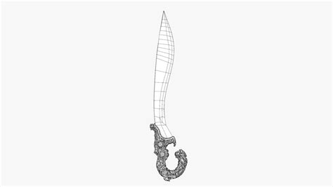 3d Fantasy Sword Rpg Iberian Falcata Knife Curved Machete Sword Blade