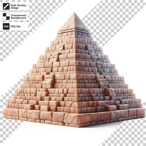 Premium Psd A Model Of A Pyramid Made Of Bricks