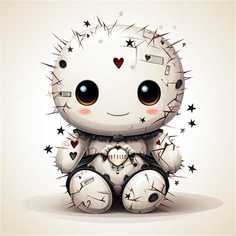 Premium Ai Image Creepy Voodoo Doll Isolated On Plain Background