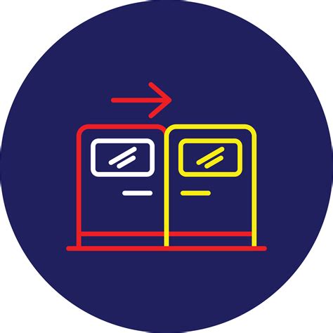 Exit Door Line Filled Two Color Vector Art At Vecteezy