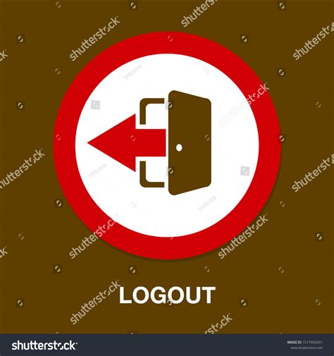Vector Logout Icon Exit Sign Register Stock Vector Royalty Free 1517959241 Shutterstock