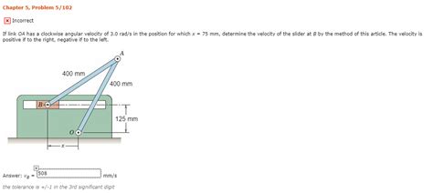 Solved Chapter Problem Incorrect If Link OA Has A Chegg Com