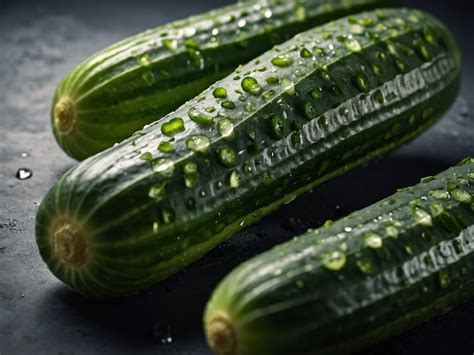 Three Cucumbers With The Word Cucumber On Them Premium Ai Generated Image