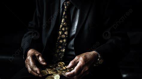 금화를 들고 정장을 입은 노인 거액의 금화를 손에 들고 있는 노인 장교 마피아 반사회적 블랙컴퍼니 조폭 돈 버는 이미지 고화질 사진 사진 손 배경 일러스트 및 사진