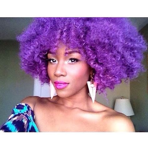 Purple Natural Hair Purple Natural Hair Afro Natural Dyed Natural