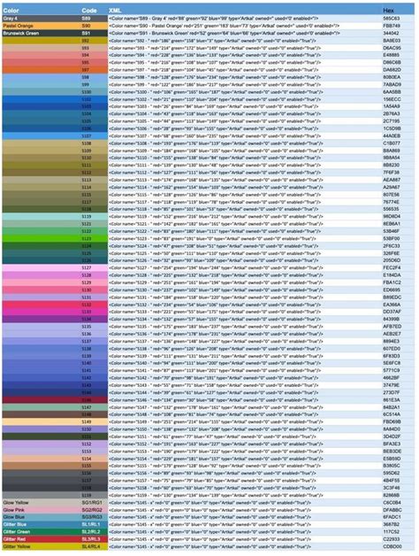 A Cool Guide To Hex And Xml Color Codes R Coolguides