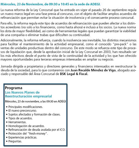 Los Nuevos Planes De Reestructuración Empresarial