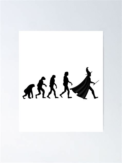 Wizard Evolution Silhouette Poster For Sale By Silhouettesshop
