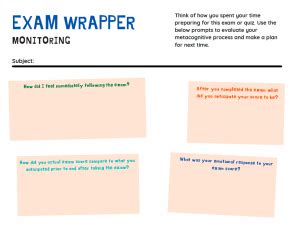 Appendix B Exam Wrapper Examples A Guide For Success At The University Of Minnesota School Of