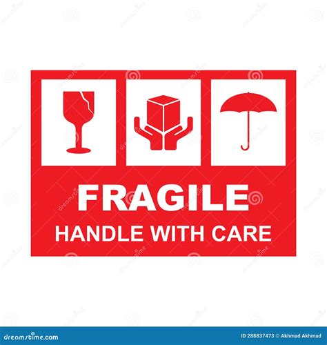 Fragile Flat Icon Stock Illustration Illustration Of Fragile 288837473