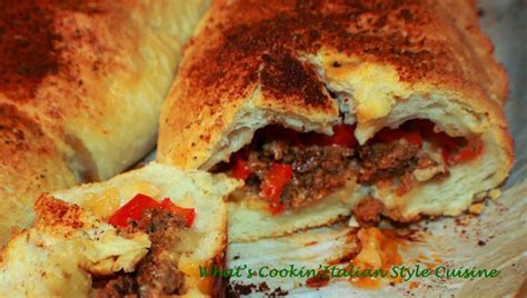 Sausage Pepperoni Peppers Mushroom Calzone Recipe Whats Cookin