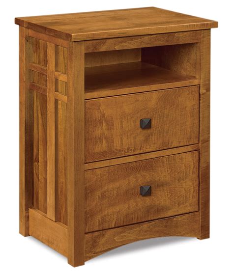 Kascade Nightstands Amish Solid Wood Nightstands Kvadro Furniture