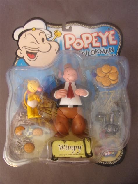 Popeye The Sailorman Wimpy Action Figure 2001 Mezco New 4579708571
