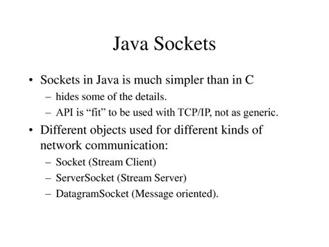 Network Programming Communication Between Processes Many Approaches