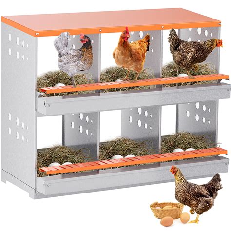 Chicken Nesting Boxes Boeaster 6 Compartments Metal