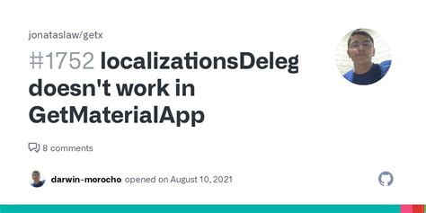 Localizationsdelegates Doesnt Work In Getmaterialapp · Issue 1752