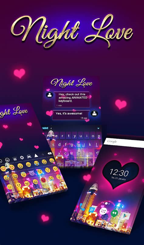 Night Love Animated Keyboard Live Wallpaper Para Android Descargar