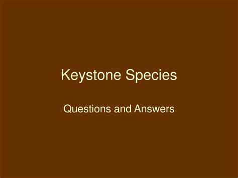 Ppt Ecological Interactions Keystone Species And Trophic Cascades