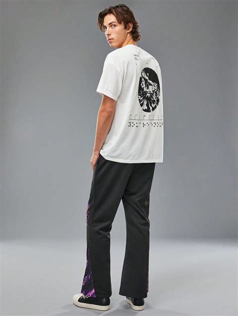 MAALAVIDAA Artist Men S Colorful Print Patchwork Drawstring Pants For Holiday Vacation Spring