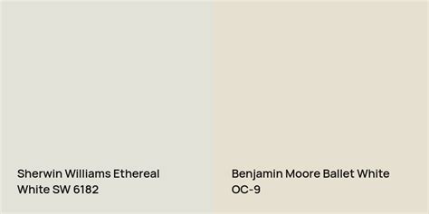 Sherwin Williams Ethereal White Vs Benjamin Moore Ballet White Comparison