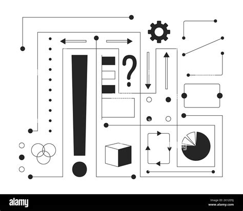 Neural Network Data Black And White 2d Line Cartoon Object Stock Vector Image And Art Alamy