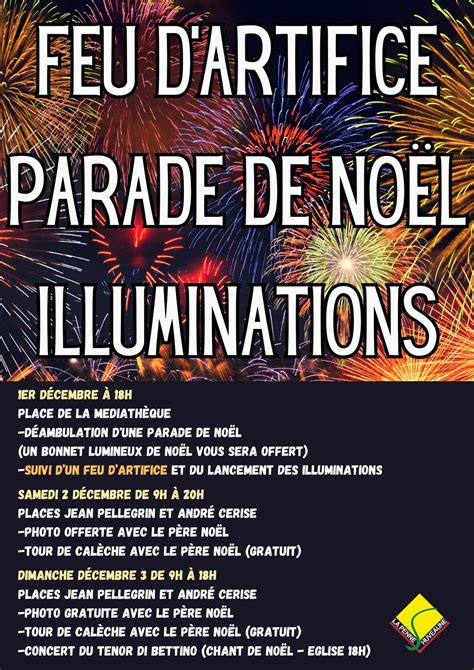 Actualités Feu artifice er décembre que la fête commence Actualité illiwap de Mairie de