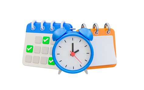 Free 3d Minimal Time Management Concept Life Schedule Management Concept Calendar With Alarm